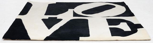 A carpet, White on Black by Robert Indiana on artnet