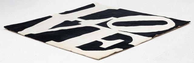 A carpet, White on Black by Robert Indiana on artnet