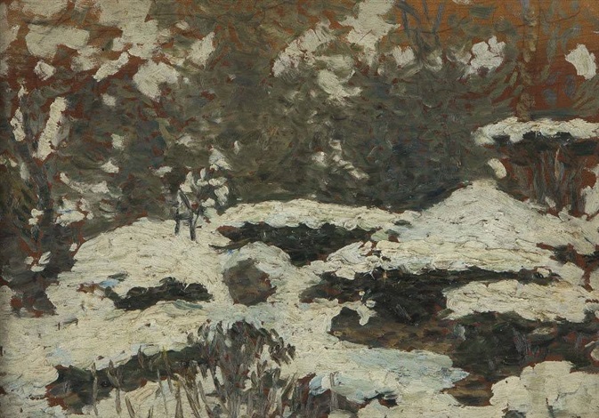 Garden under snow by Shigeru Aoki on artnet