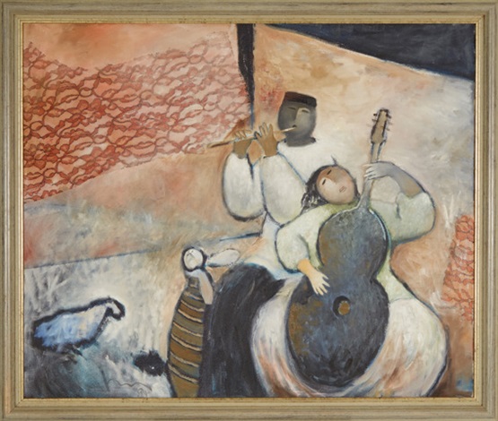 Flutist and Guitarist by Eng Tay on artnet