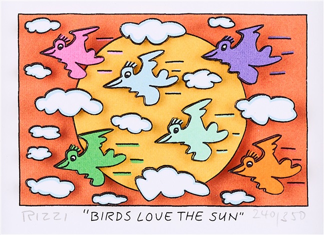 Birds love the Sun by James Rizzi on artnet