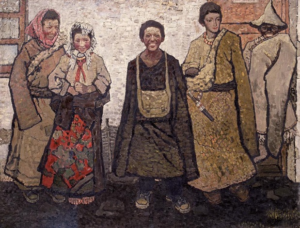 藏族新一代 New generation tibetan by Zhou Chunya on artnet