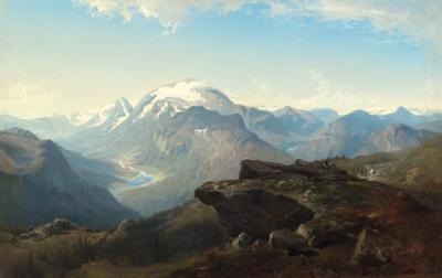 A Mountain Landscape by August Becker on artnet