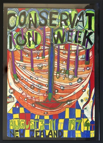 CONSERVATION WEEK 1974, NEW ZEALAND by Friedensreich Hundertwasser on ...