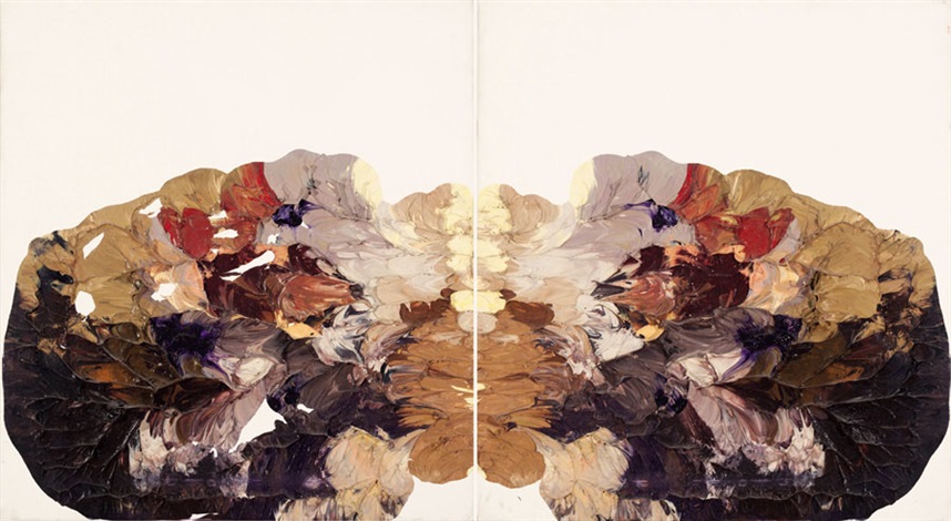Skull Rorschach 6 diptych by Ben Quilty on artnet