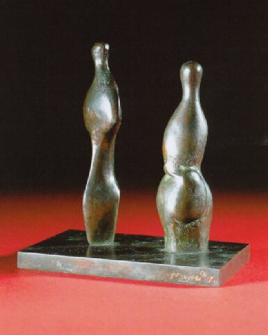 Two tall forms by Henry Moore on artnet
