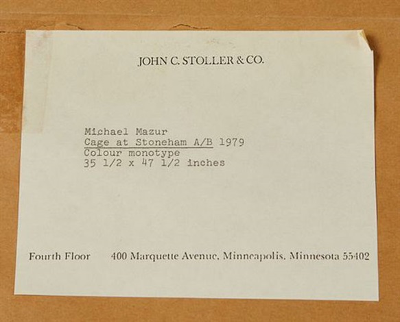 Cage at Stoneham by Michael Mazur on artnet