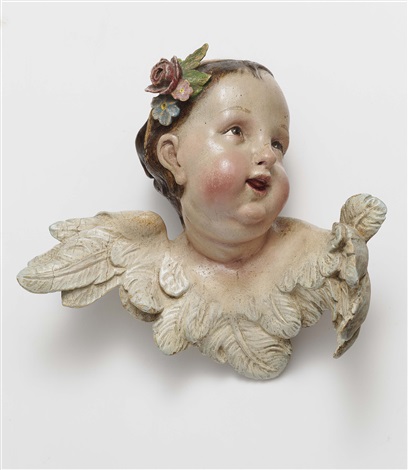 Winged angel head by Christian Jorhan the Elder on artnet