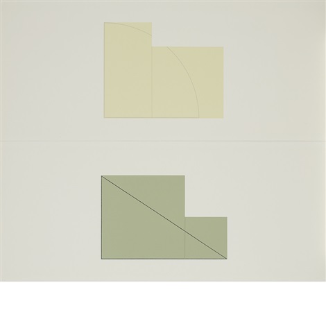 A book of silk screenprints, multiple Panel Paintings by Robert Mangold ...