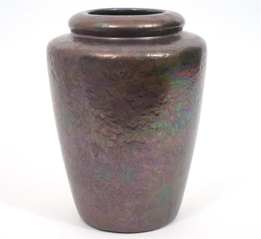 Large Weller Bronzeware Vase by Weller Pottery on artnet