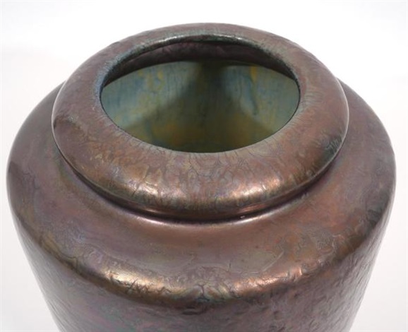 Large Weller Bronzeware Vase by Weller Pottery on artnet