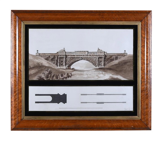 STUDY AND A PLAN OF A NEO-CLASSICAL BRIDGE TWO SHEETS IN ONE FRAME by ...