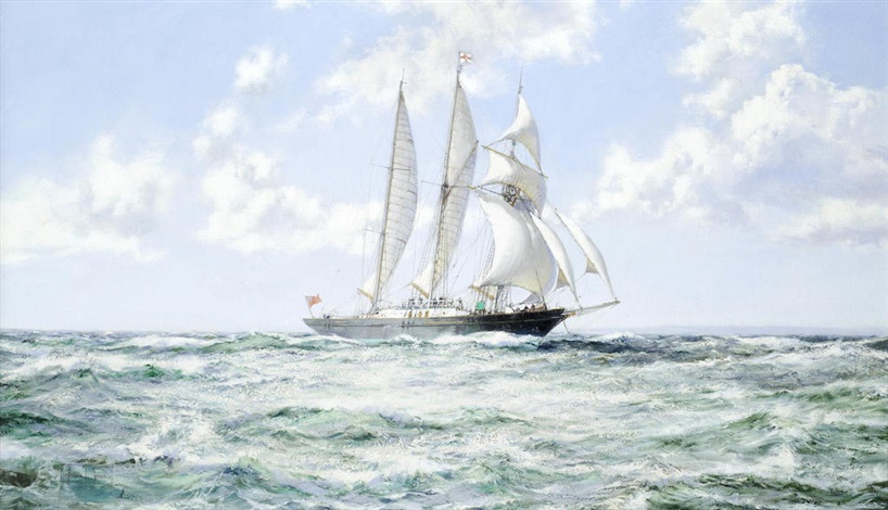 The sail training ship Sir Winston Churchill at sea under full canvas ... The sail training ship Sir Winston Churchill at sea under full canvas ...