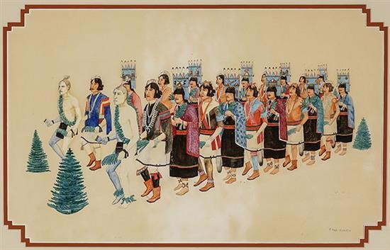 Hopi Butterfly Dance by Fred Kabotie on artnet