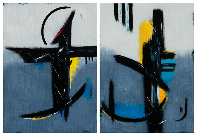 Empathetic Forms I and II diptych by Poteet Victory on artnet