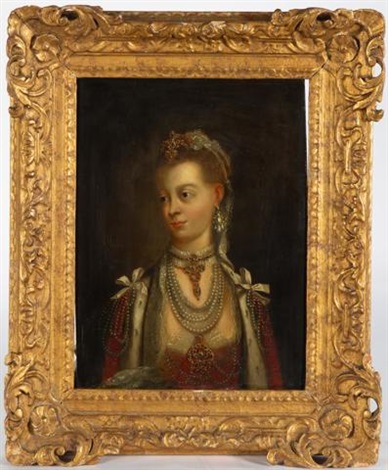 Portraits of Queen Charlotte and King George III by Luis Paret Y ...