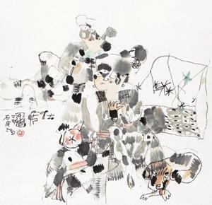 仕女图 An ancient beautiful woman by Shi Hu on artnet