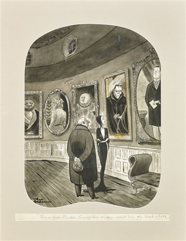 Addams Family characters, including Morticia, and Uncle Fester in a ...