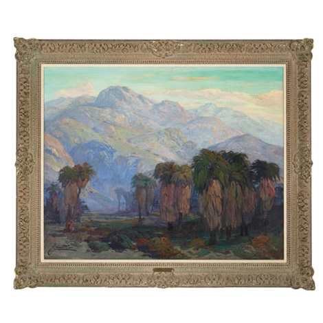 Palms in the Early Morning Shadow of the Mountains by Fred Grayson ...