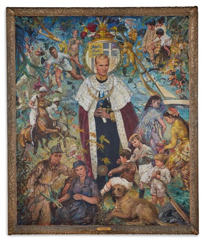 THE CORONATION PORTRAIT OF QUEEN ELIZABETH by Edith Grace Wheatley on artnet