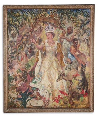 THE CORONATION PORTRAIT OF QUEEN ELIZABETH by Edith Grace Wheatley on artnet