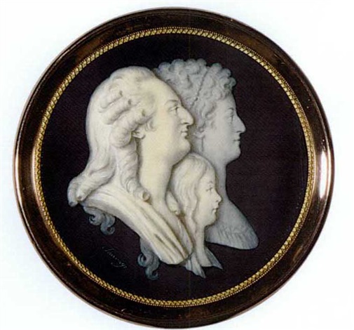 The jugate profiles of King Louis XVI, Queen Marie-Antoinette and the ...