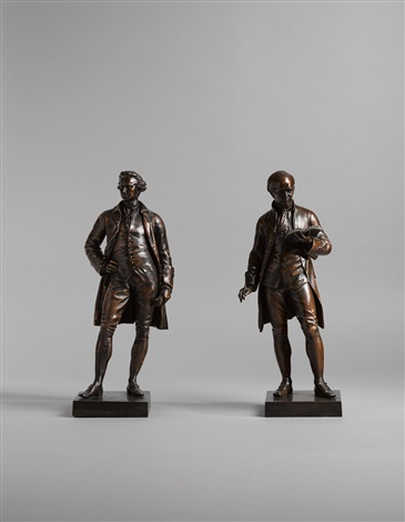 Statues of Oliver Goldsmith Edmund Burke a pair by John Henry Foley on ...
