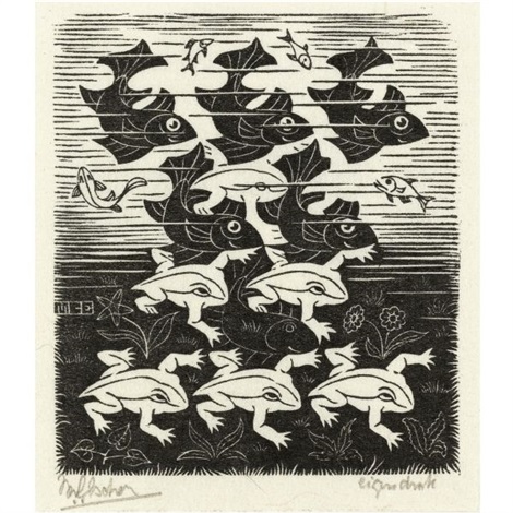 Fish and frogs by M.C. Escher on artnet