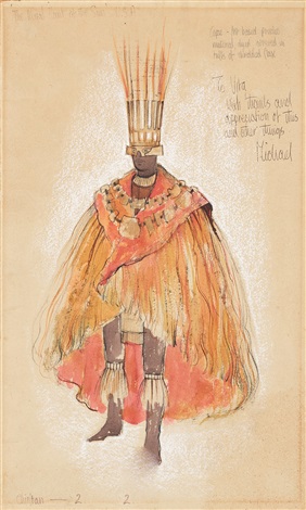 Chieftan. Costume design for First Inca Indian Chieftain in U.S ...