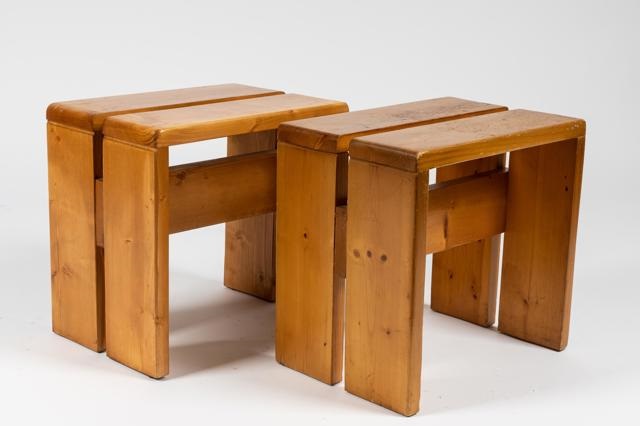 PAIR OF CHARLOTTE PERRIAND STOOLS by Charlotte Perriand on artnet