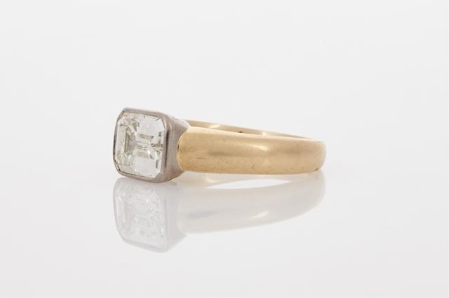 Emerald Cut Diamond and Gold Ring by ROX - Diamonds & Thrills on artnet