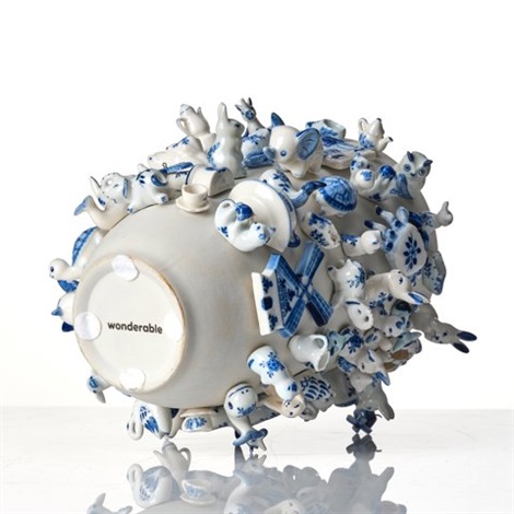 Wonderable, a Souvenir Holland porcelain vase, Pols Potten, Thailand ...