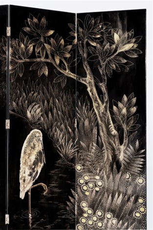 Marabou Six-Panel Screen by Jean Dunand on artnet