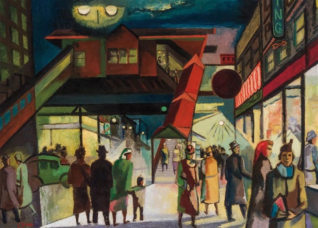 Under the El by Ernest Fiene on artnet