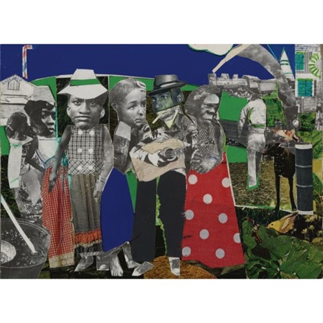 Romare Bearden Collage Train