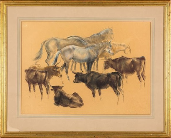 Round the Water Hole by John Rattenbury Skeaping on artnet