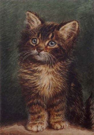 A study of a kitten by Wilson Hepple on artnet
