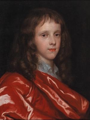Portrait of a young man in a red mantle by William Dobson on artnet