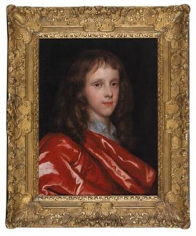 Portrait of a young man in a red mantle by William Dobson on artnet