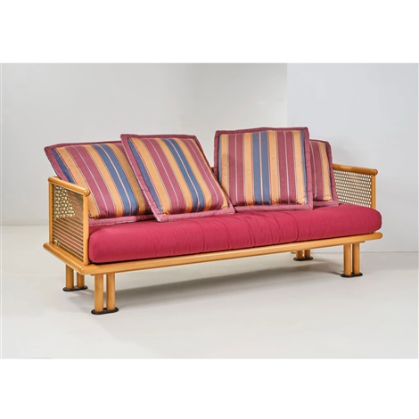 851 DIWAN WOOD AND METAL SOFA by Ettore Sottsass on artnet