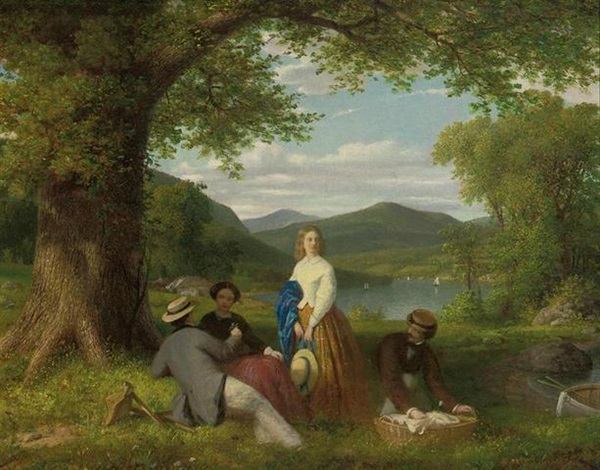 Picnic above the Hudson Picnic by the lake by Thomas Prichard Rossiter ...