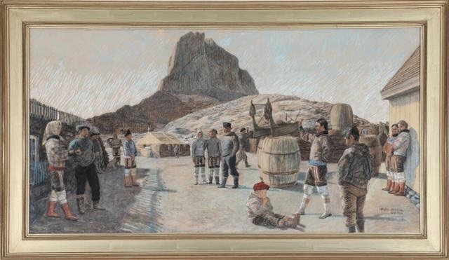 The village Ikerasak in west Greenland by Harald Viggo Moltke on artnet