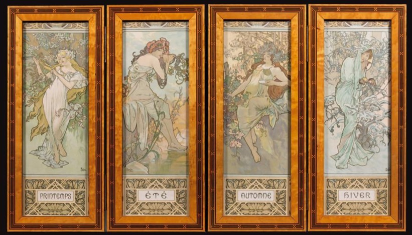Les Quatre saisons 4 works by Alphonse Mucha on artnet