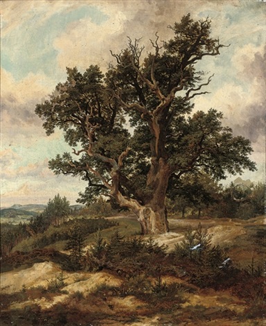 Tree on a mountain pass by Ferdinand Bellermann on artnet