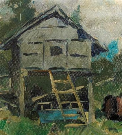 EUSTACE P. ZIEGLER, ON THE TANANA RIVER, OILBOARD by Eustace Paul ...