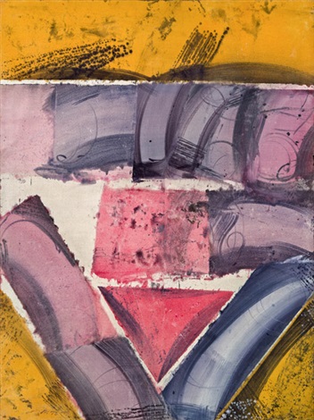 Figur mit rotem Dreieck by Josef Mikl on artnet