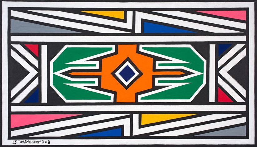 Ndebele Patterns by Esther Mahlangu on artnet