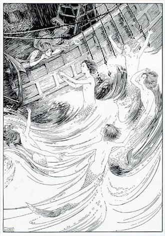 She then saw her sisters rising out of the flood illustration for The ...