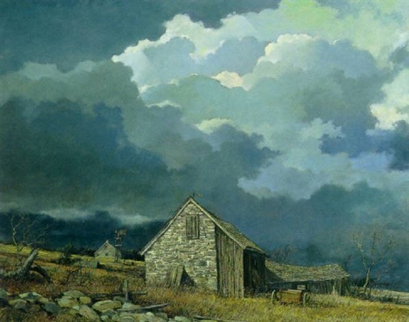 Barn and sky by Eric Sloane on artnet