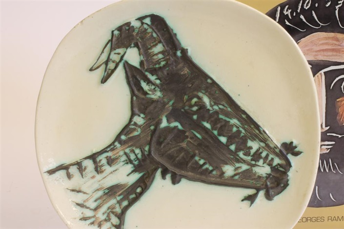 A Madoura plate of rounded lozenge form by Pablo Picasso on artnet